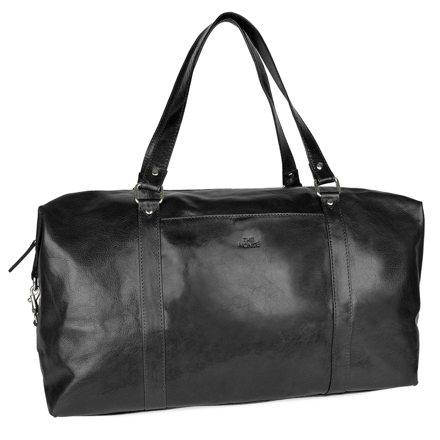 The Monte New York Weekendbag i Skinn Svart – Adriatik